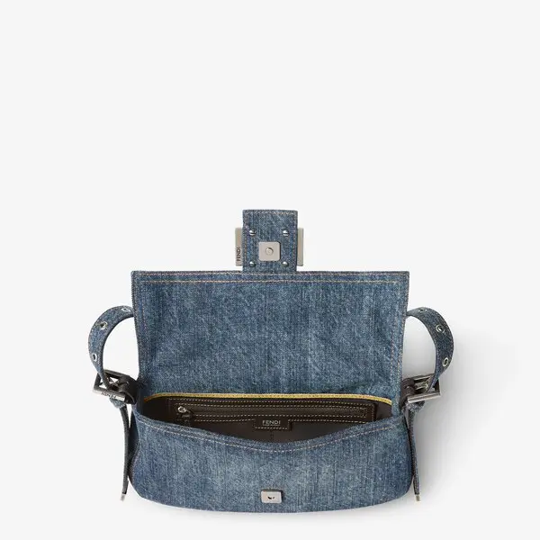 Fendi Baguette® 26424 Light Blue Denim Bag